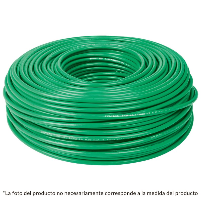 Cable THHW-LS verde, 10 AWG, 100 m - Tools And Go